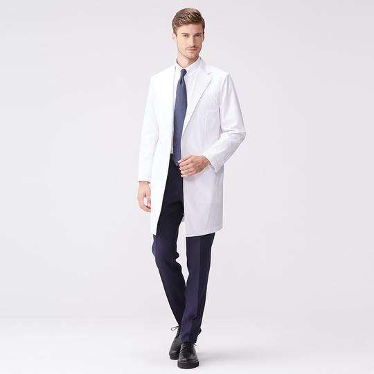 Classico Men`s Crafted Lab Coat White - Jimhans Medical